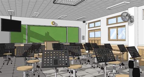 School Music Room Interior