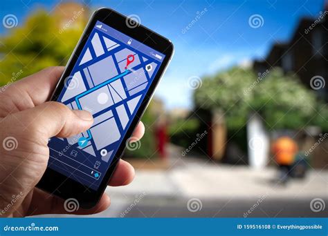 Close Up Of Tourist Using Gps Map Navigation On Smartphone Application