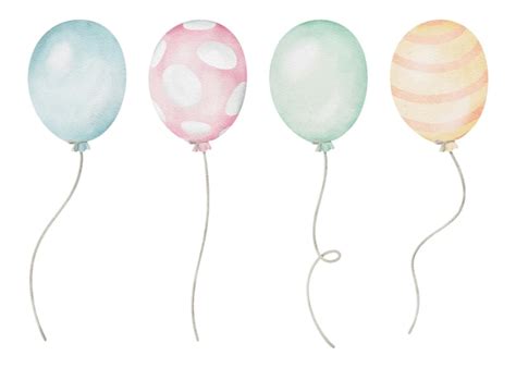 Premium Vector Watercolor Hand Drawn Balloons Bundle
