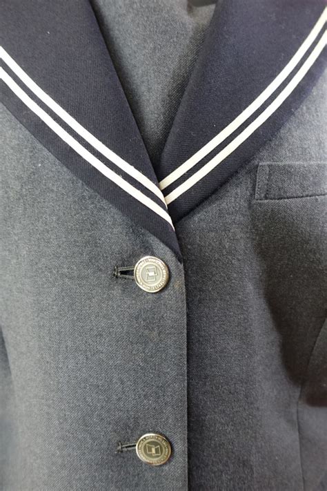 制服市場 8898 栃木県 真岡北陵高等学校 女子 制服 上下 5点セット 大きいサイズ LL W72 セーラー服