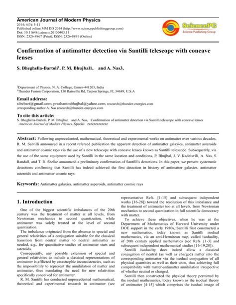 Confirmation Of Antimatter Detection Via Santilli Telescope With