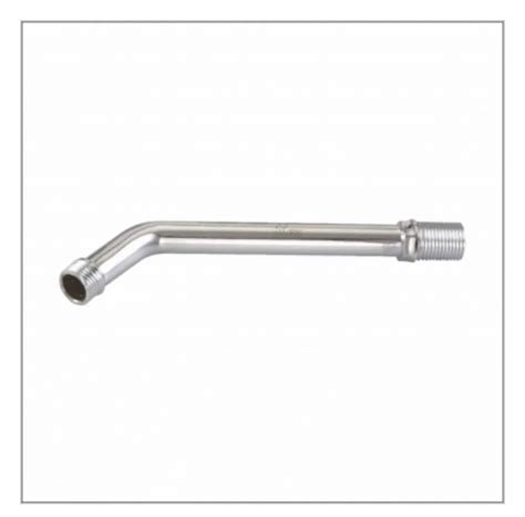 Silver Brass 9 Inch High Casted Shower Arm For Sanitary Fitting At