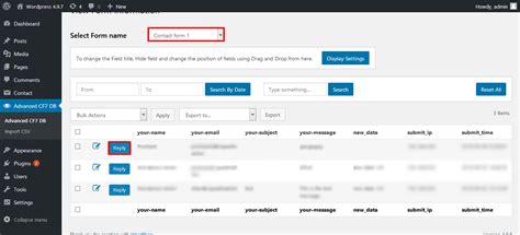 Advanced Cf7 Db Reply Back By Websitexpress Codecanyon