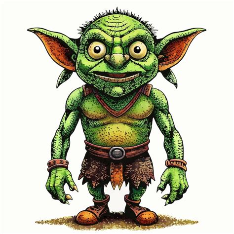 Premium Vector Cute Green Ugly Monster Goblin Creepy Zombie Hand