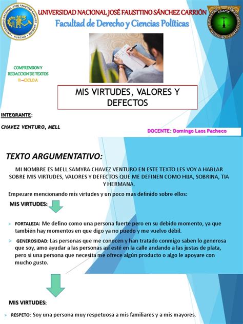 Mis Virtudes Valores Y Defectos Pdf
