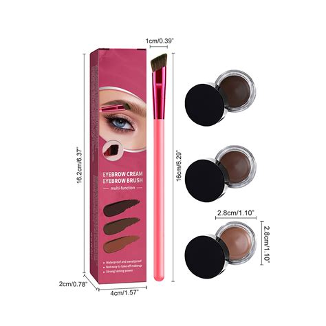 Hmpeaiiy Portable Angled Wild Brow Brush Eyeshadow Kit Travel Friendly