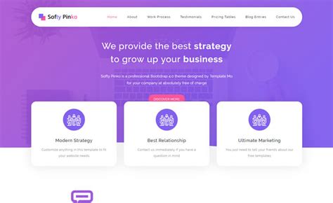 Softy Pinko Free Html Bootstrap Business Website Template