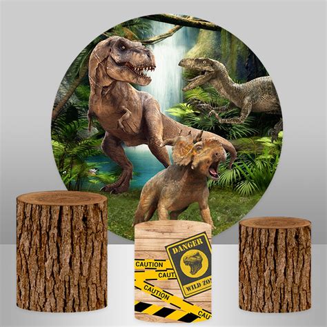 Parque Jur Sico De Mundo Jur Sico Fondo Redondo De Dinosaurio Para