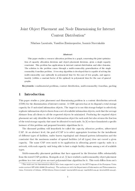 pdf joint object placement and node dimensioning for internet content