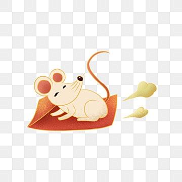 Cute Wind Mouse Cartoon Illustration Elements Cute Wind Mouse Illustration Elements PNG