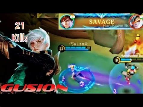 Gusion SAVAGE Insane 21 Kills Built Top 1 Global Gusion MLBB
