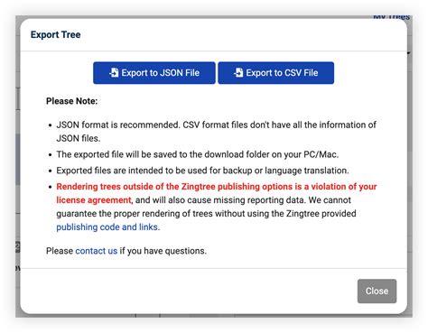 how to export your decision trees to json or csv zingtree help center