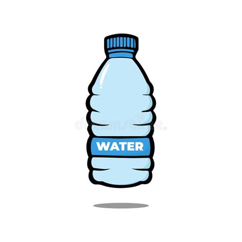 Cute Bottle Cartoon Character Mineral Water Mascot Stock Vector
