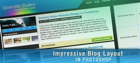 如何在photoshop中制作令人印象深刻的博客布局