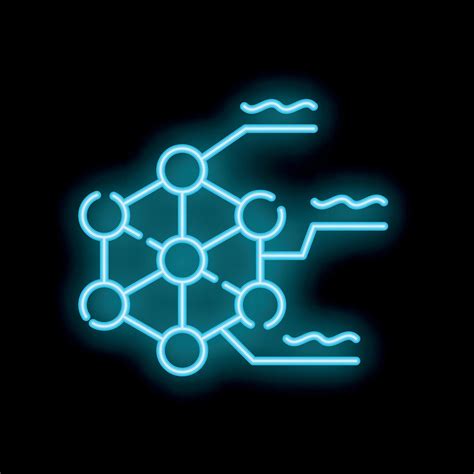 neon style icon representing machine learning process 52235797 vector