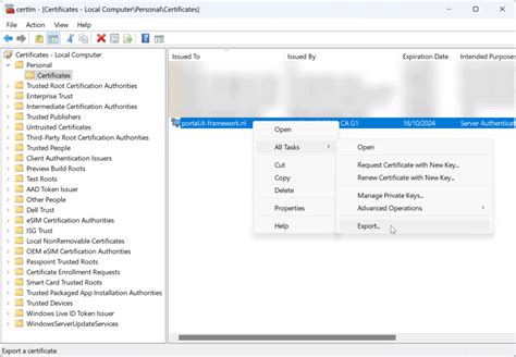 howto windows export certificate pfx john billekens