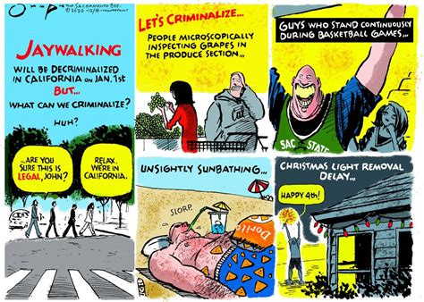 Jack Ohman Jaywalking Is Legal Almost