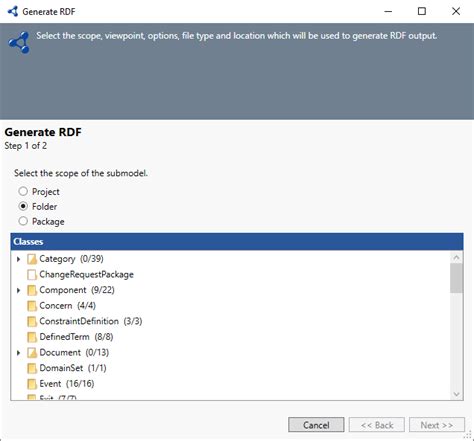 generating rdf files with viewpoints