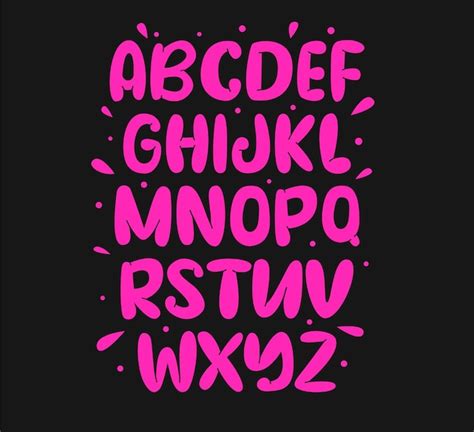 Premium Vector Pink Bubble Font
