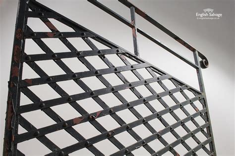 Salvaged Iron Lattice Staircase Railing