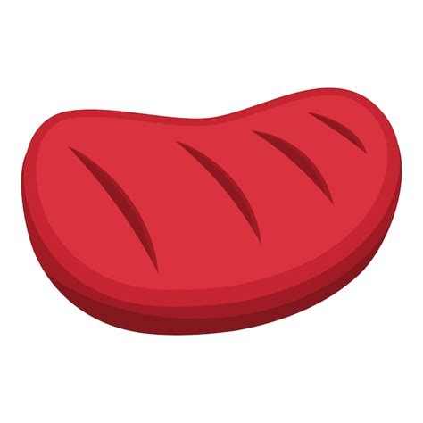 Ícone De Bife Assado Ilustração Plana Do ícone Vetor De Bife Assado