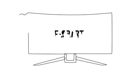Self Drawing Animation Of One Single Line Draw Game Screen Monitors E Sports Game Concept Full