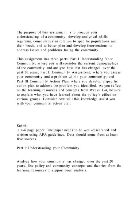 The Purpose Of This Assignment Is To Broaden Your Understanding Docx