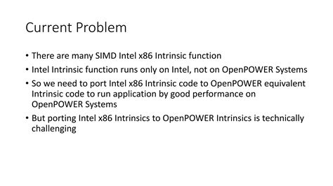 testing framework to port and optimize simd library to open power