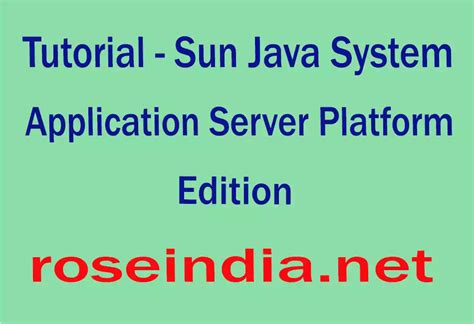 Tutorial Sun Java System Application Server Platform Edition