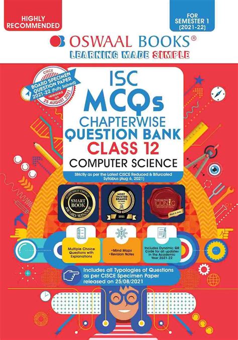 oswaal isc mcqs chapterwise question bank class 12 computer science