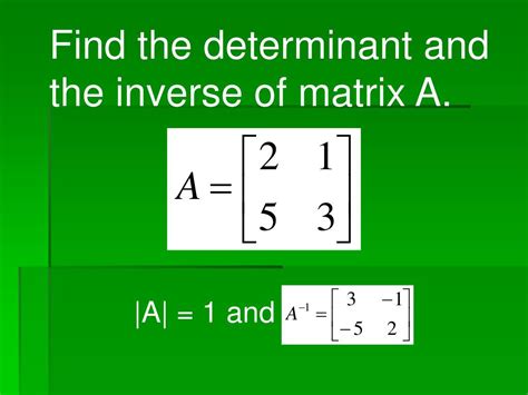Ppt 2x2 Matrix Practice Ib Math Topic 4 Matrices Powerpoint