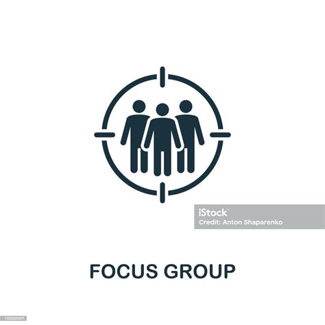포커스 그룹 아이콘입니다 광고 아이콘 컬렉션에서 프리미엄 스타일 디자인 Ui 및 Ux 웹 디자인 애플 리 케이 션 소프트웨어 인쇄 사용에 대 한 픽셀 완벽 한 포커스 그룹