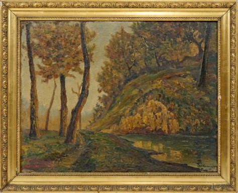 Scorcio Montano Con Fiume Olio Su Tela Cm 50x99 Firmato Entro