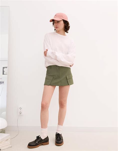 Falda Skort Cargo Bsk Teen Bershka
