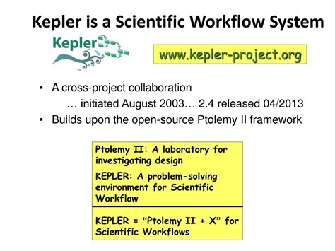 ppt workflow driven science using kepler powerpoint presentation