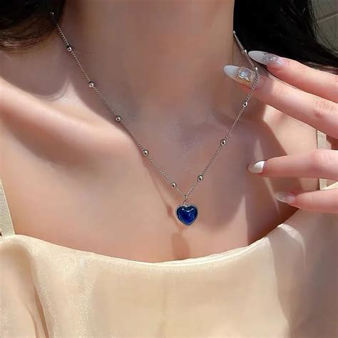 Collar Con Colgante De Coraz N Que Cambia De Color Caramelo Para Mujer