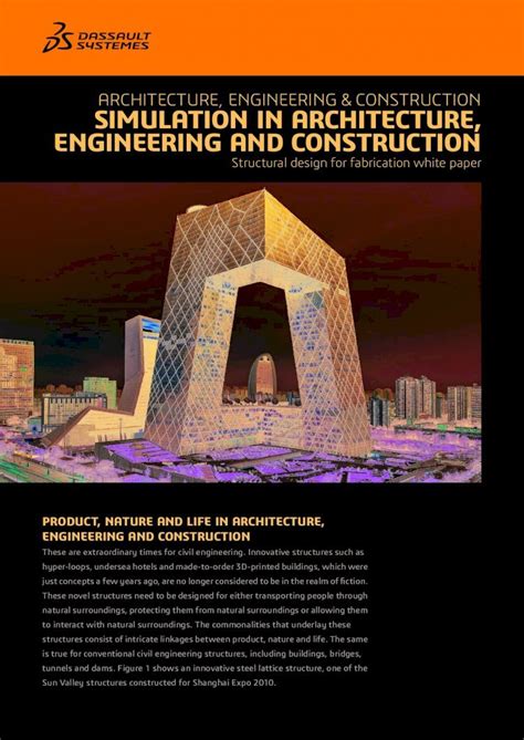 Pdf Architecture Engineering And Construction Simulation In