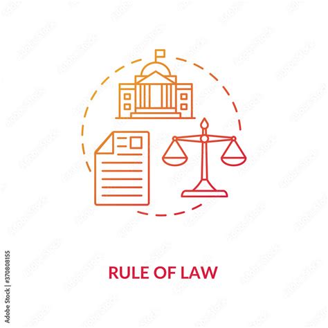 Rule Of Law Concept Icon Principle Of Law Idea Thin Line Illustration Constitutionalism