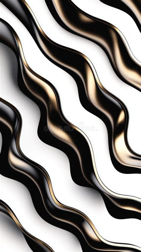 abstract black and white waves creating a dynamic visual flow stock