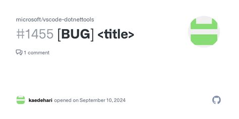 Bug Issue Microsoft Vscode Dotnettools Github