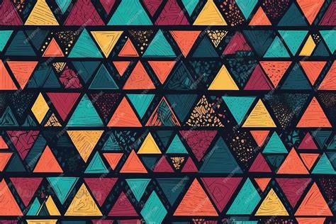 Premium Photo Geometric Seamless Triangle Pattern Vector Texture Design