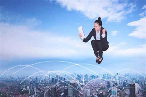 Premium Photo Female Manager With Tablet And Network Connection