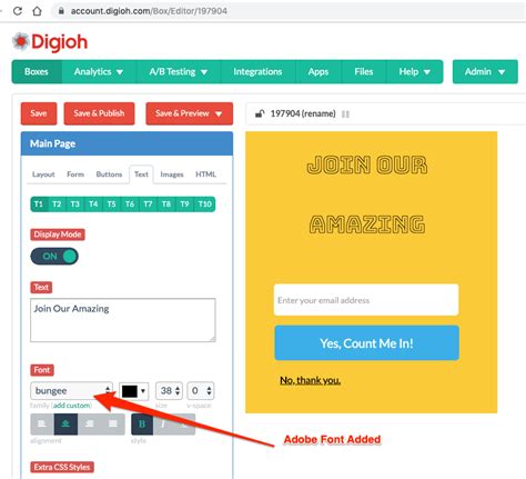 How To Add Adobe Creative Cloud Fonts To Your Site Digioh Help