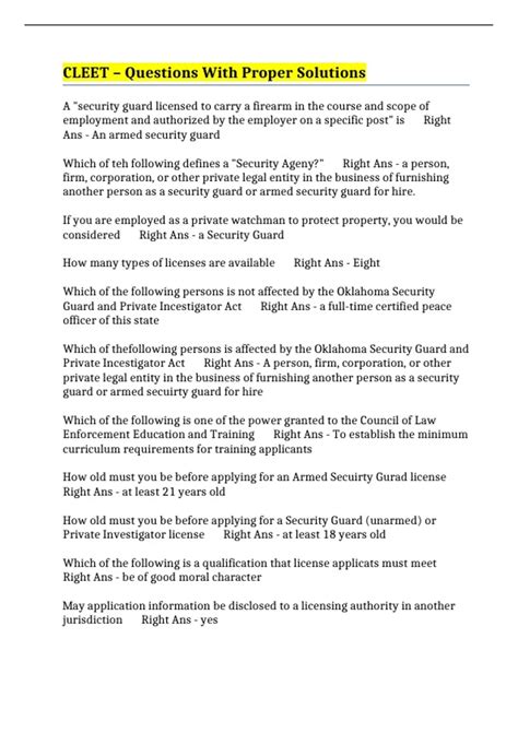 Cleet Questions With Proper Solutions Cleet Stuvia Us