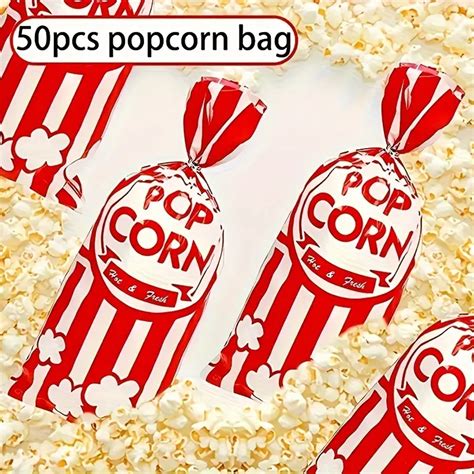 Popcorn Cellophane Bag Party Popcorn Candy Bag Carnival T Temu