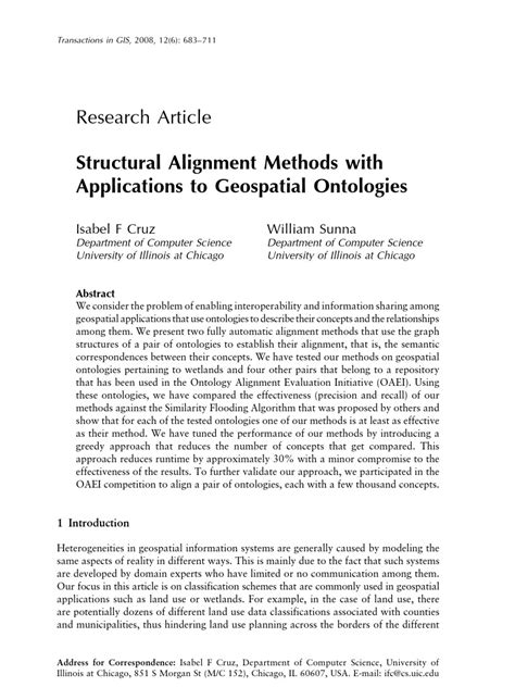 pdf structural alignment methods with applications to geospatial