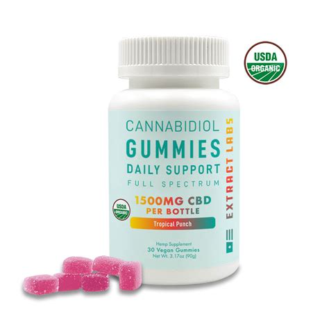 Organic Cbd Gummies Daily Support Tropical Punch