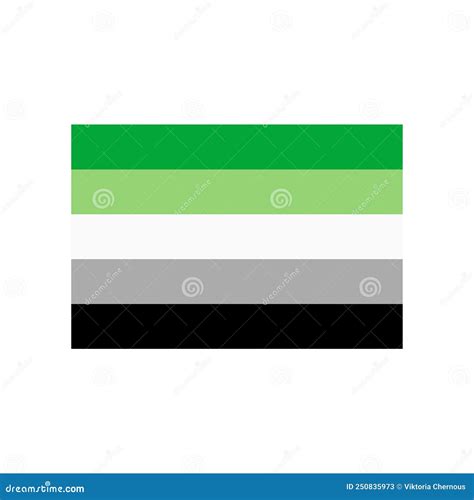 Aromantic Pride Flags Lgbt Flag Cartoon Vector 303847293