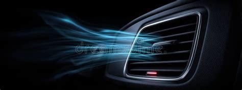Air Conditioning Vent Releases Cool Air Inside A Vehicle Cabin During A