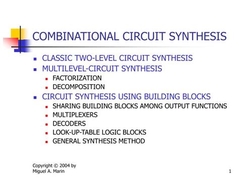 Ppt Combinational Circuit Synthesis Powerpoint Presentation Free Download Id3293730